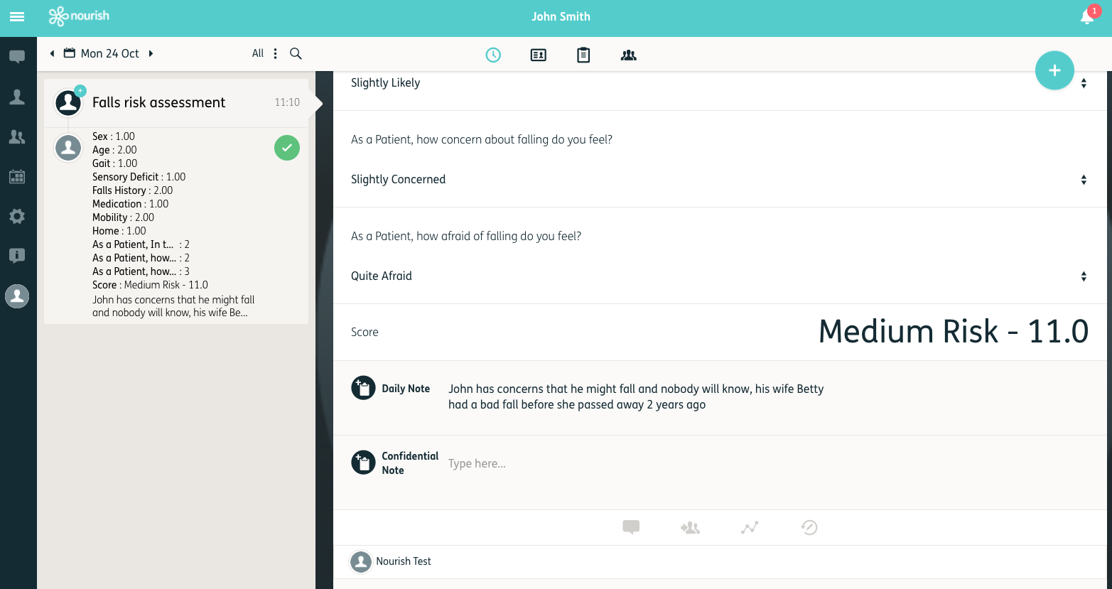 Nourish Care Management System Update - Nourish Care